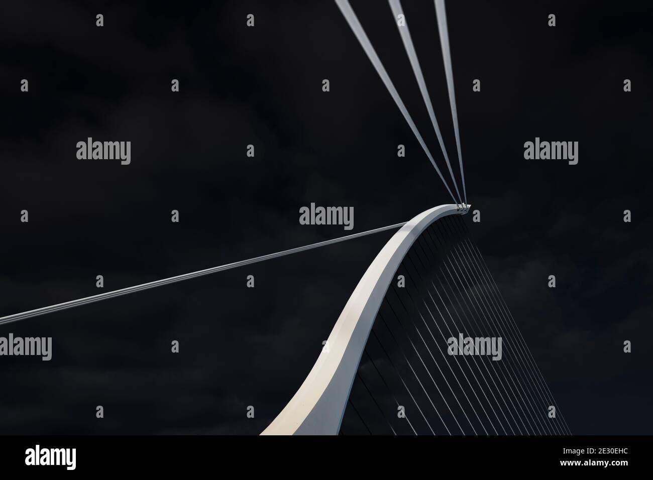 Details of Harp Bridge (Samuel Beckett Bridge) - cable-stayed bridge ...