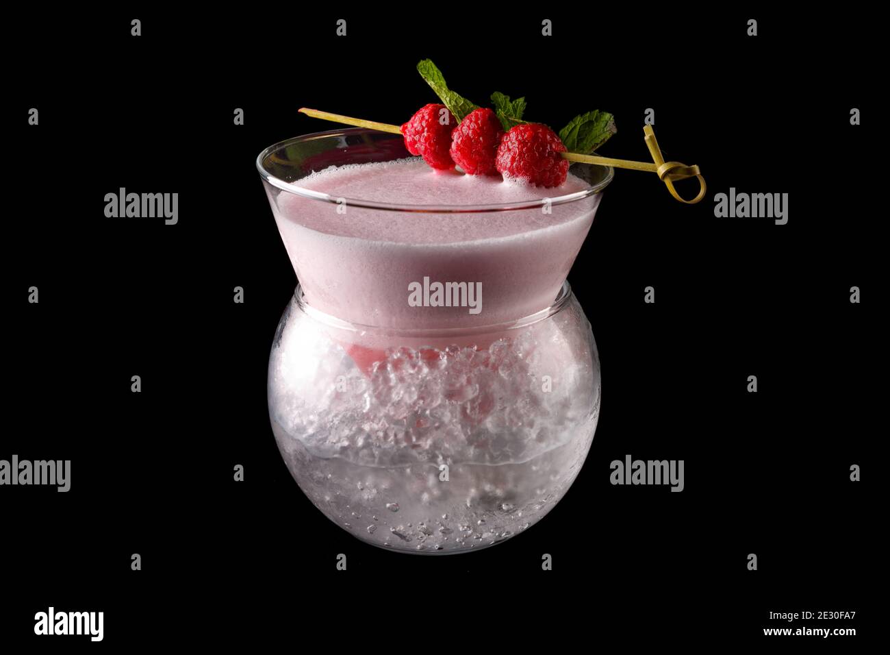 Cocktail on a black background with decorations Stock Photo - Alamy
