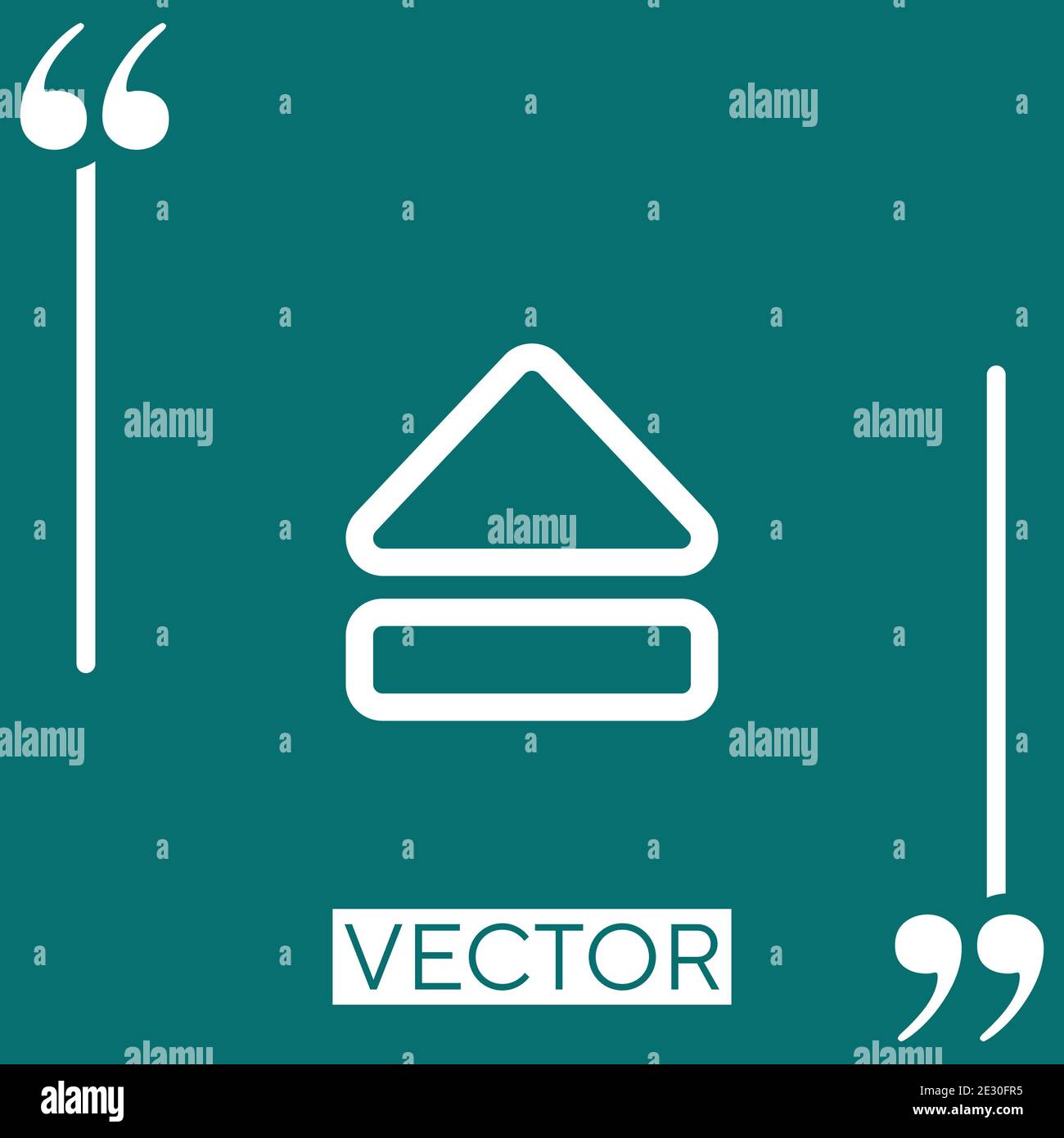 eject button outline Linear icon. Editable stroke line Stock Vector ...