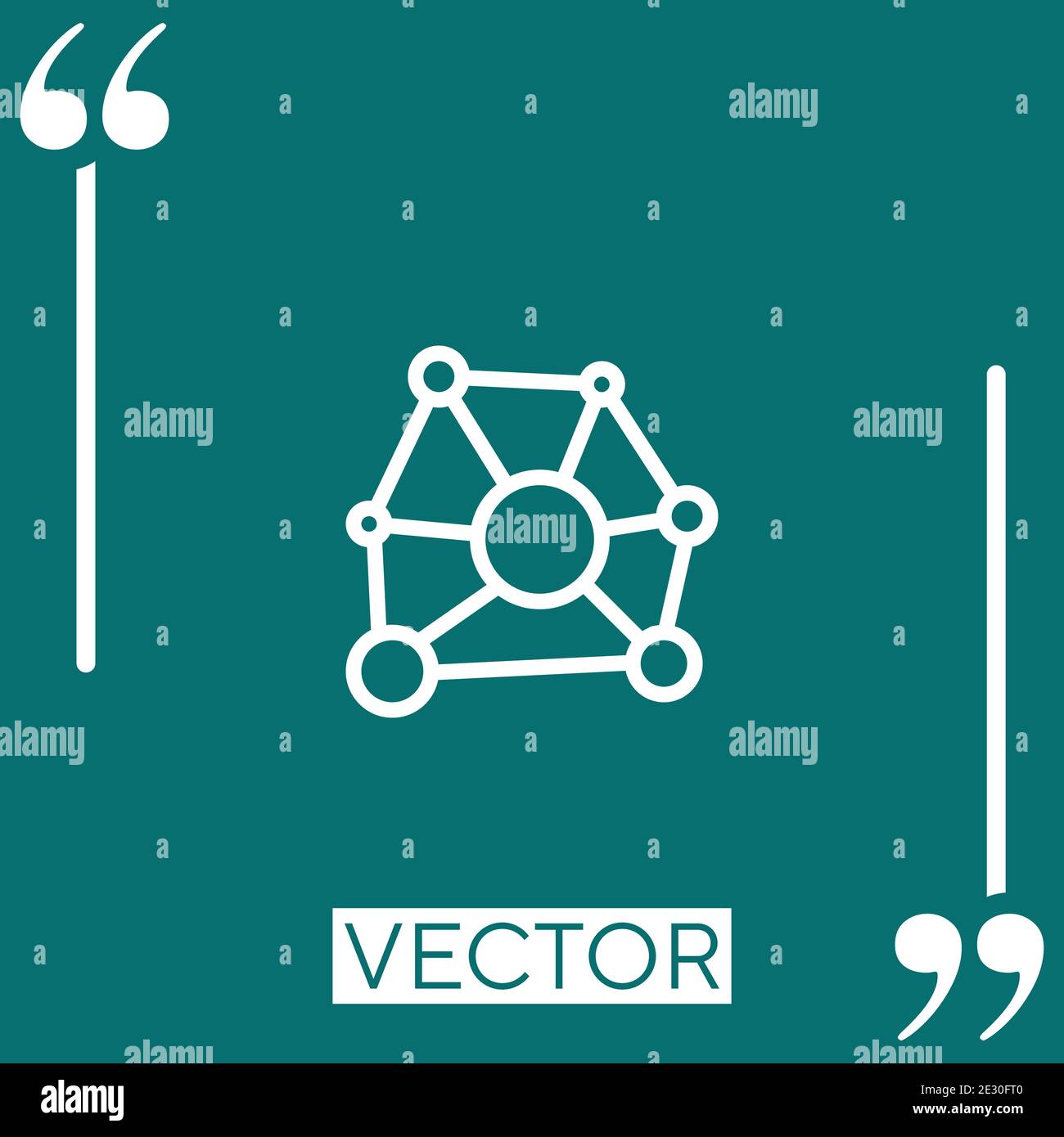networking vector icon Linear icon. Editable stroke line Stock Vector ...