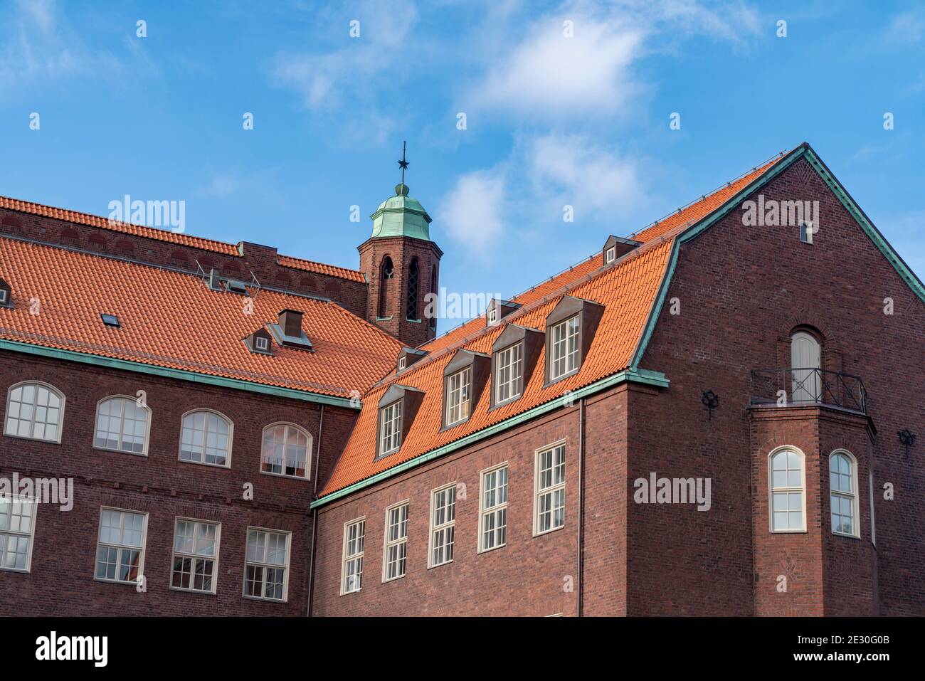 Famous Traditional Brick Building and entrance to School or University ...