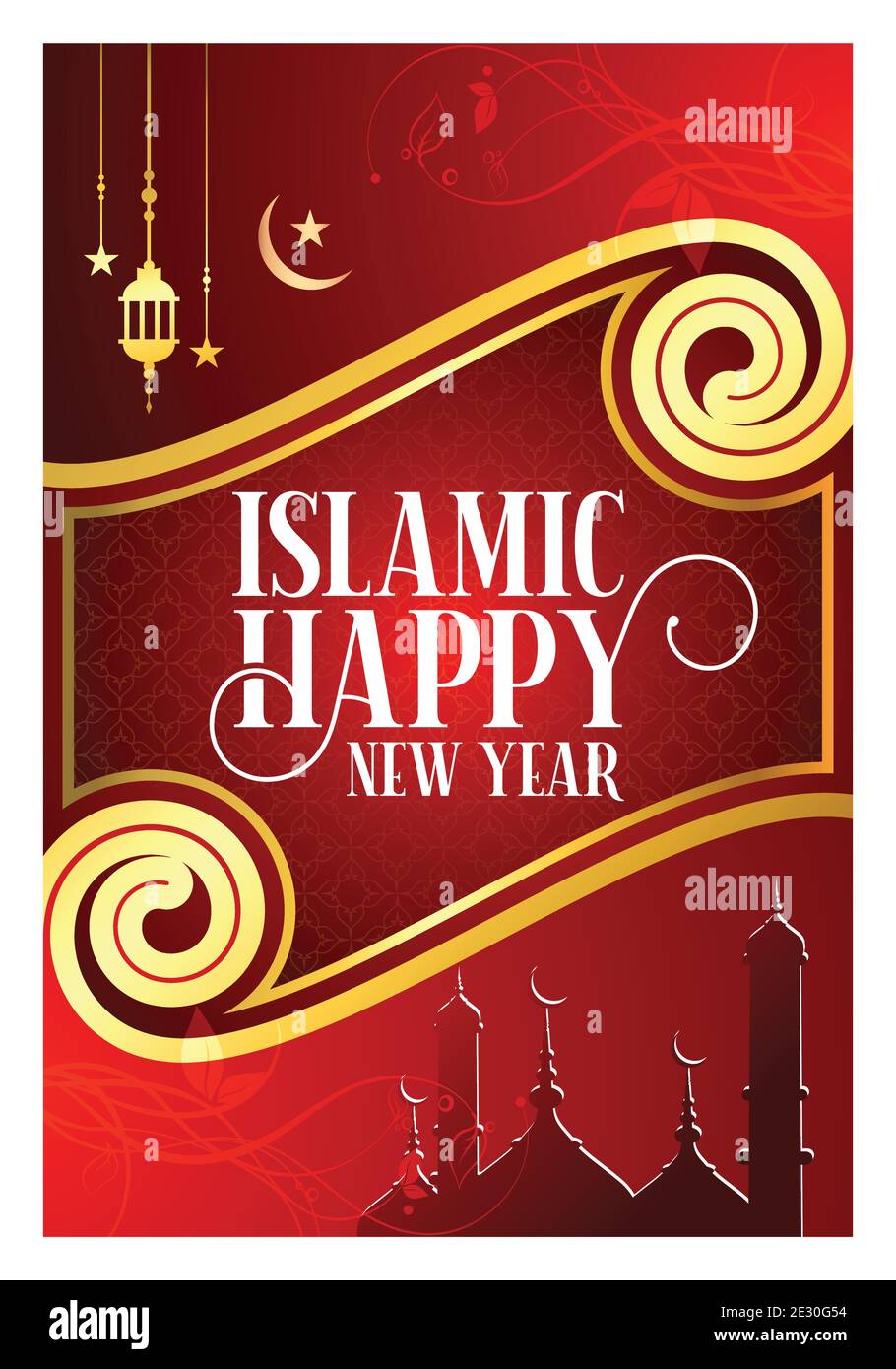Islamic new year illustration Stock Vector Images - Alamy