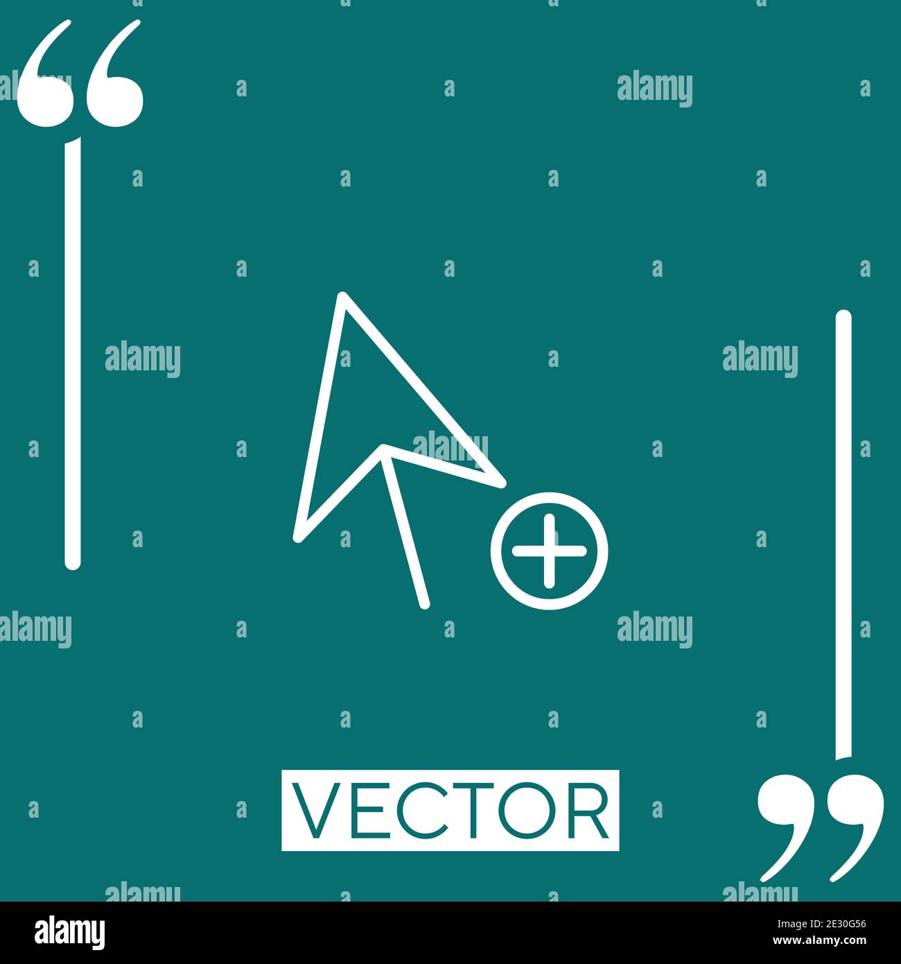 Cursor Vector Icon Linear Icon Editable Stroke Line Stock Vector Image And Art Alamy