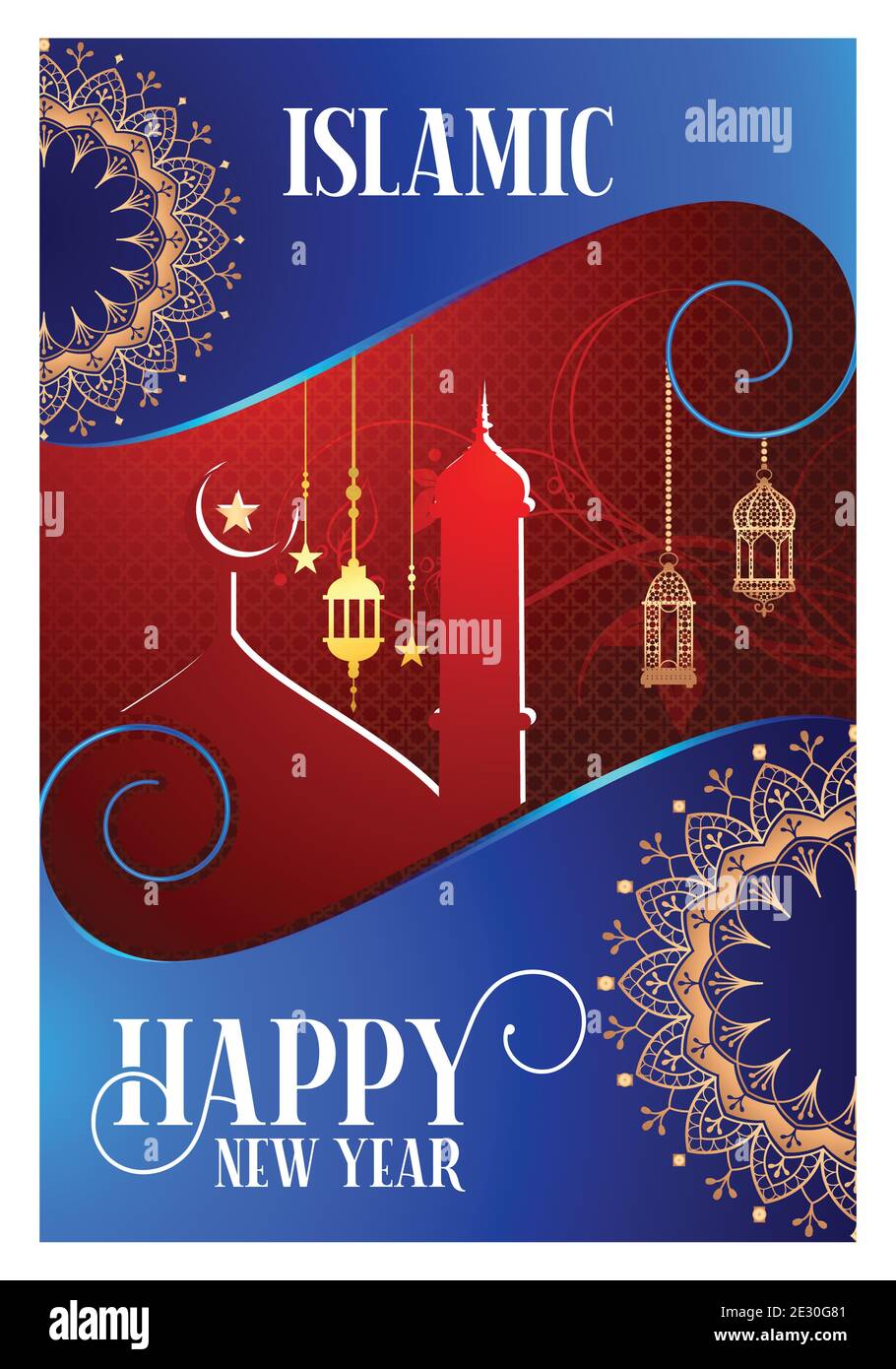 Islamic new year illustration Stock Vector Images - Alamy