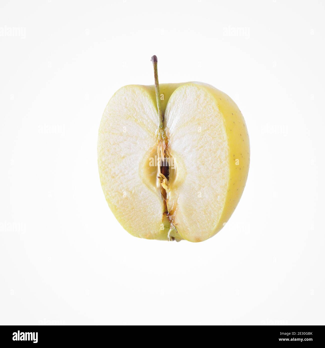 Fruit composition. Delicious colorful half an apple isolat on white ...