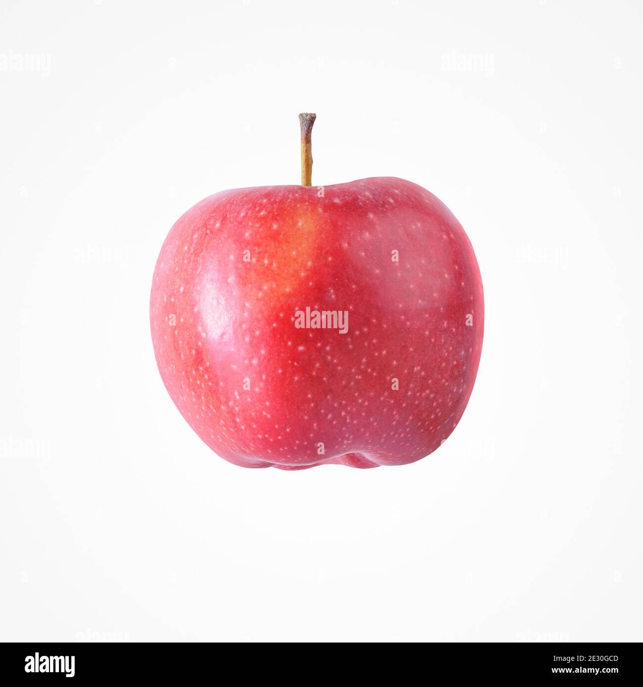 Fruit composition. Healthy red single apple isolat on white studio ...
