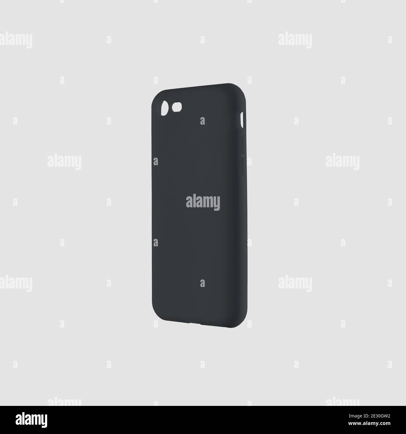 Black case template for mobile, front view, for design presentation ...