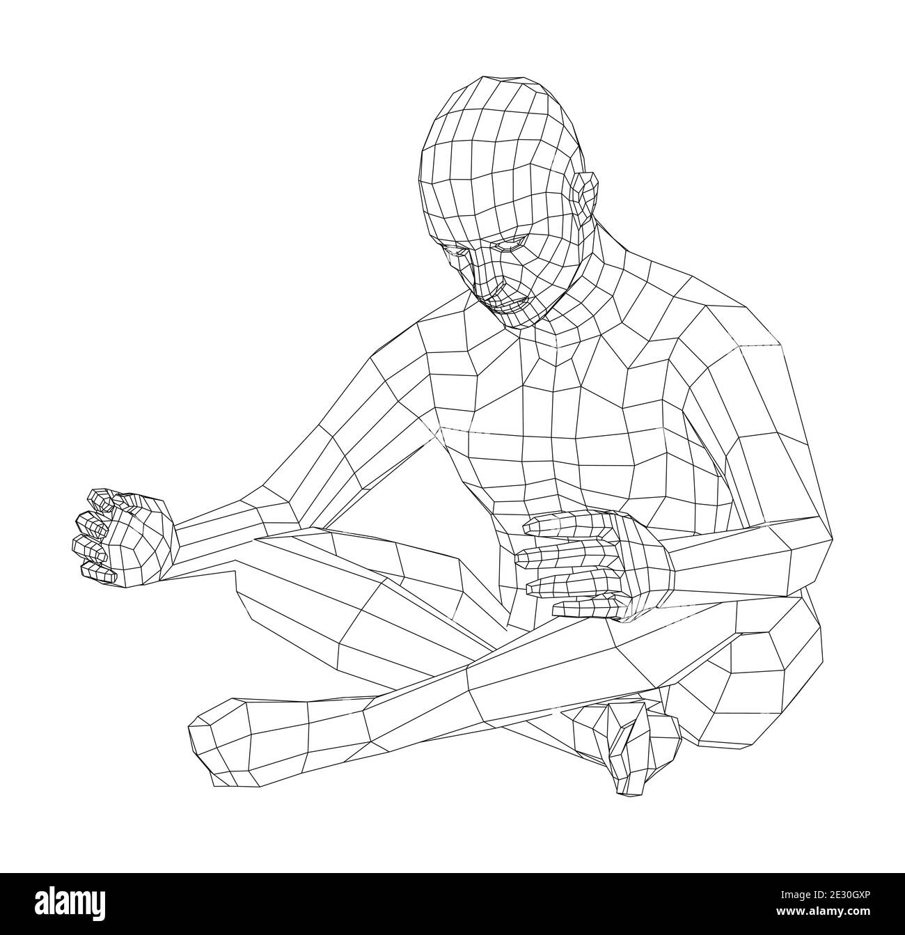 Male Drawing Reference Sitting