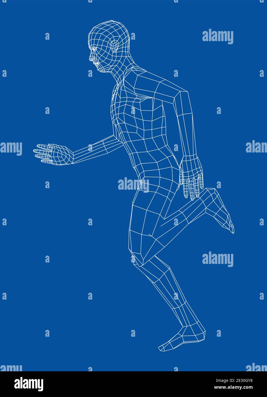 Wireframe running man. Vector Stock Vector Image & Art - Alamy