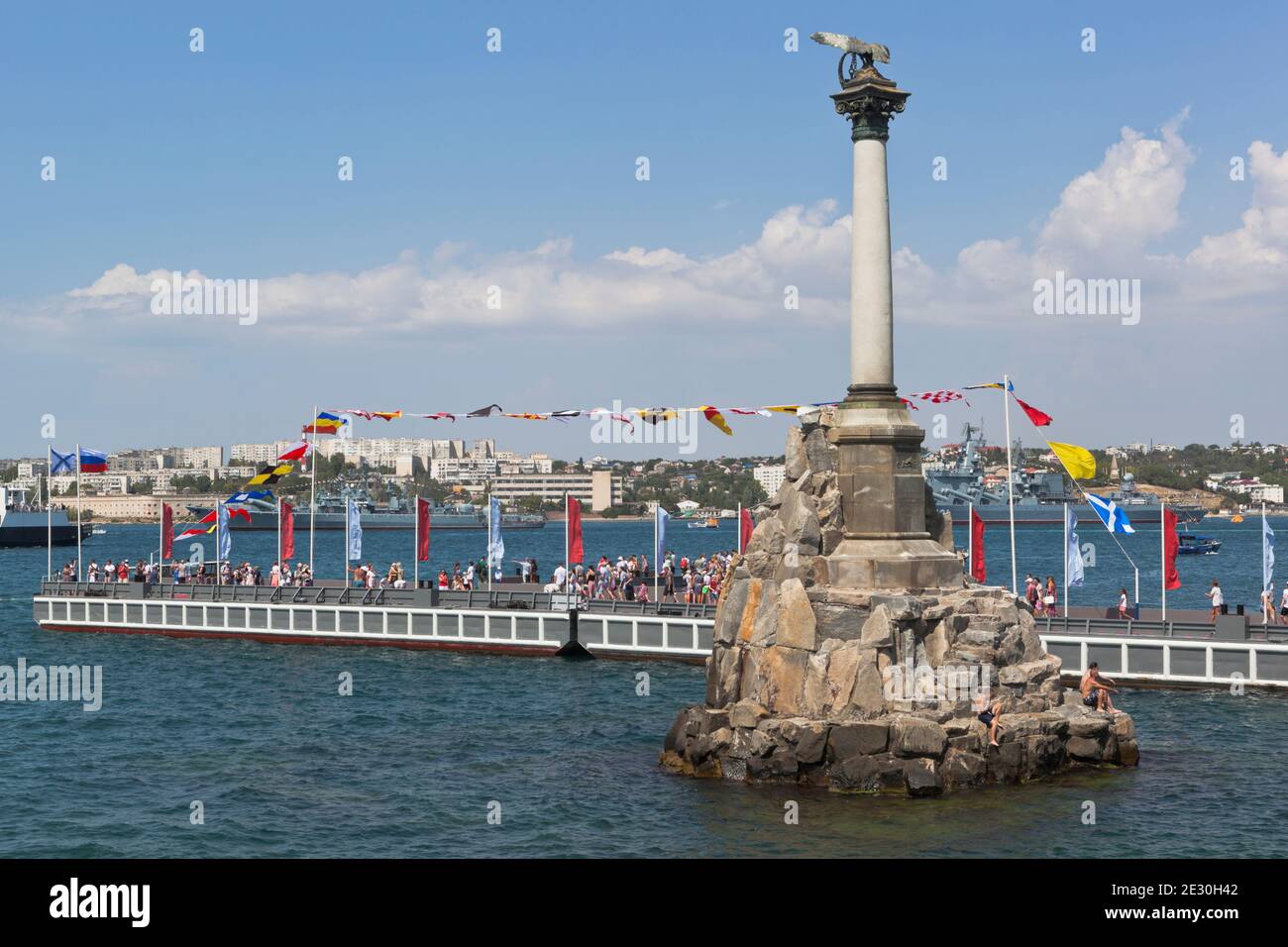 Sevastopol, Crimea, Russia - July 26, 2020: Monument to the Scuttled ...