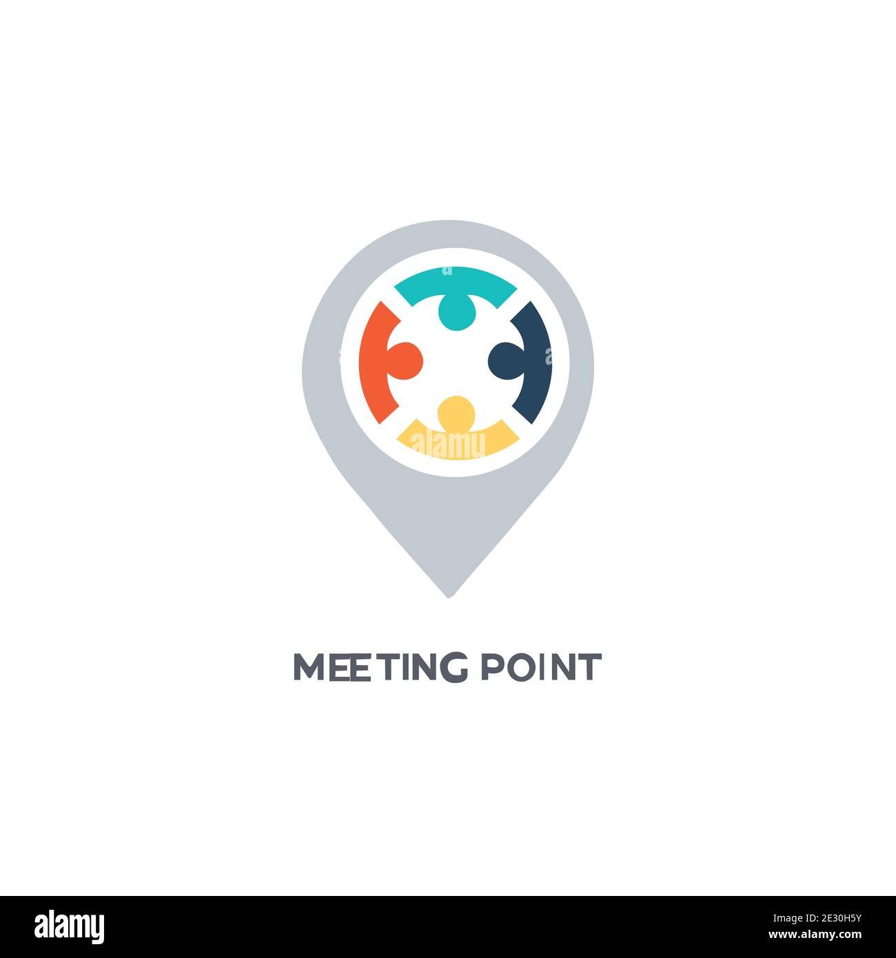 creative meeting point logo vector Stock Vector Image & Art - Alamy