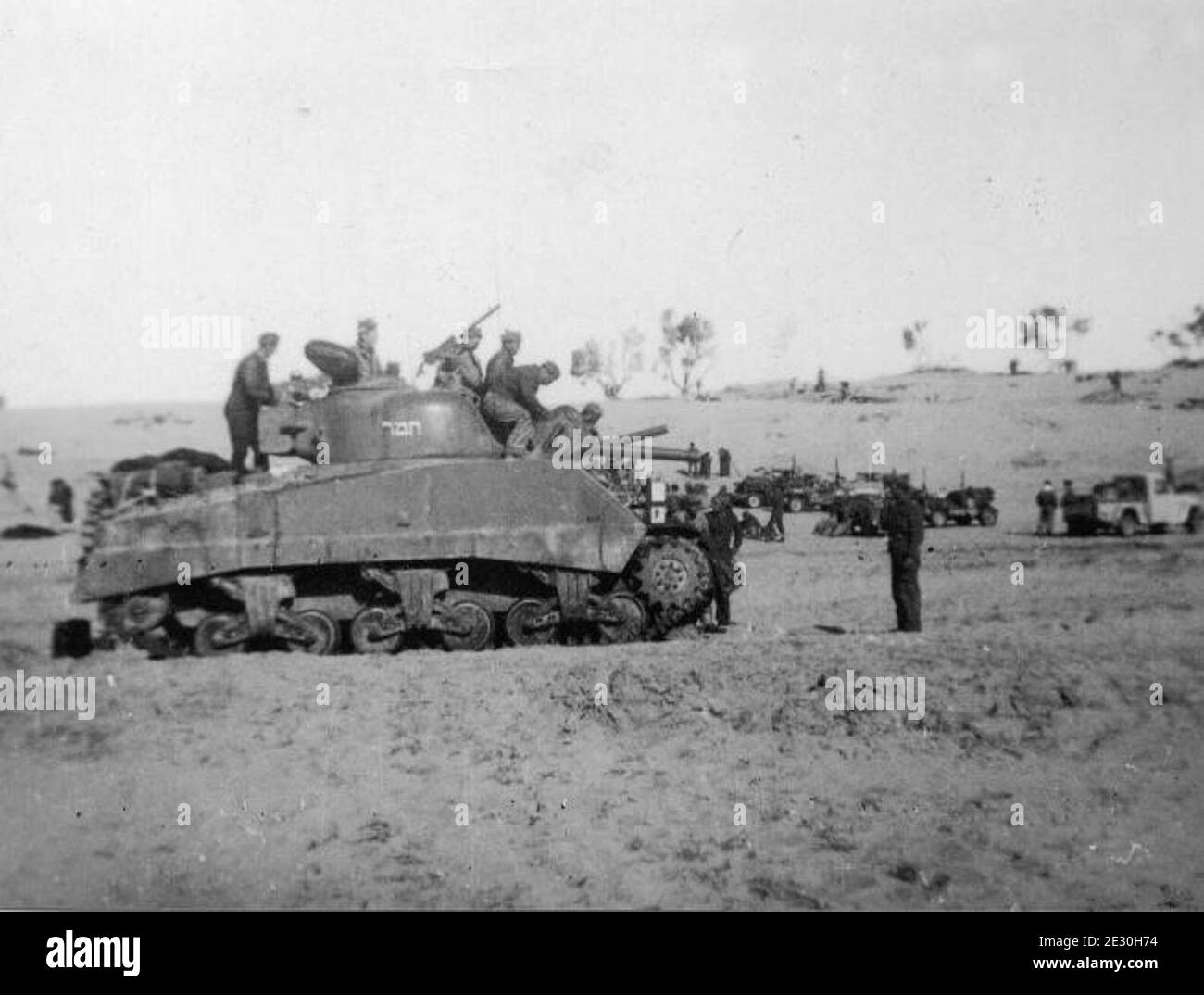 An Israeli Army Sherman tank during Operation Horev, 1948 Stock Photo ...