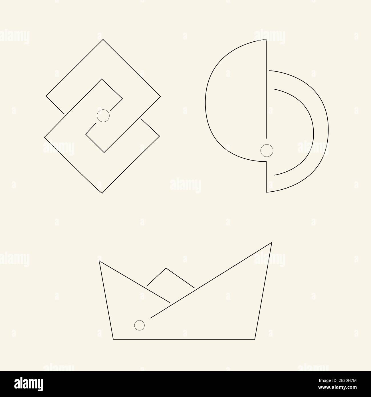 Minimal line logo vector concept set collection Stock Vector Image ...