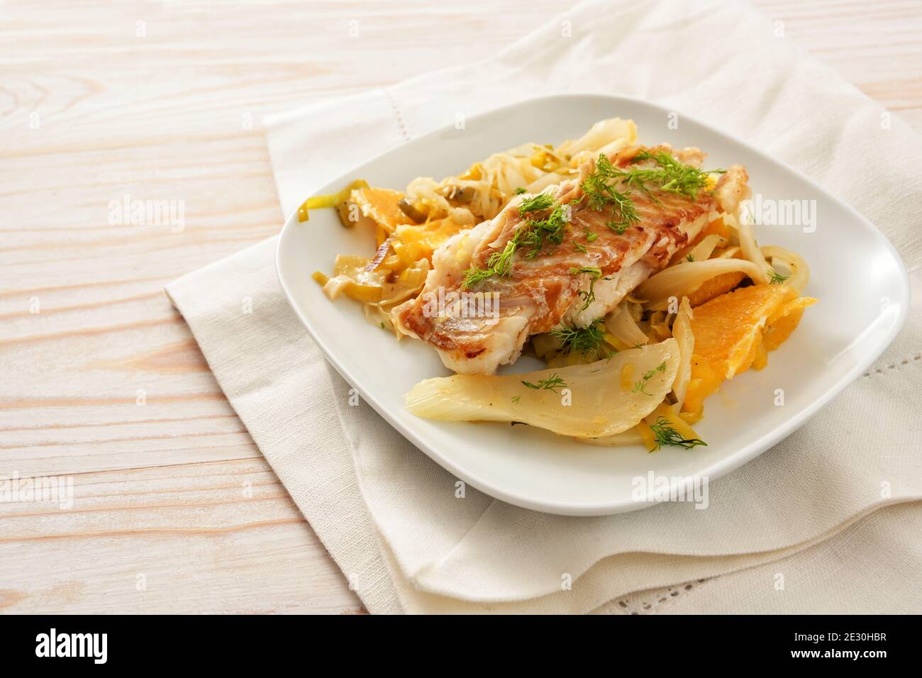 Sautéed seafood on white hi-res stock photography and images - Alamy