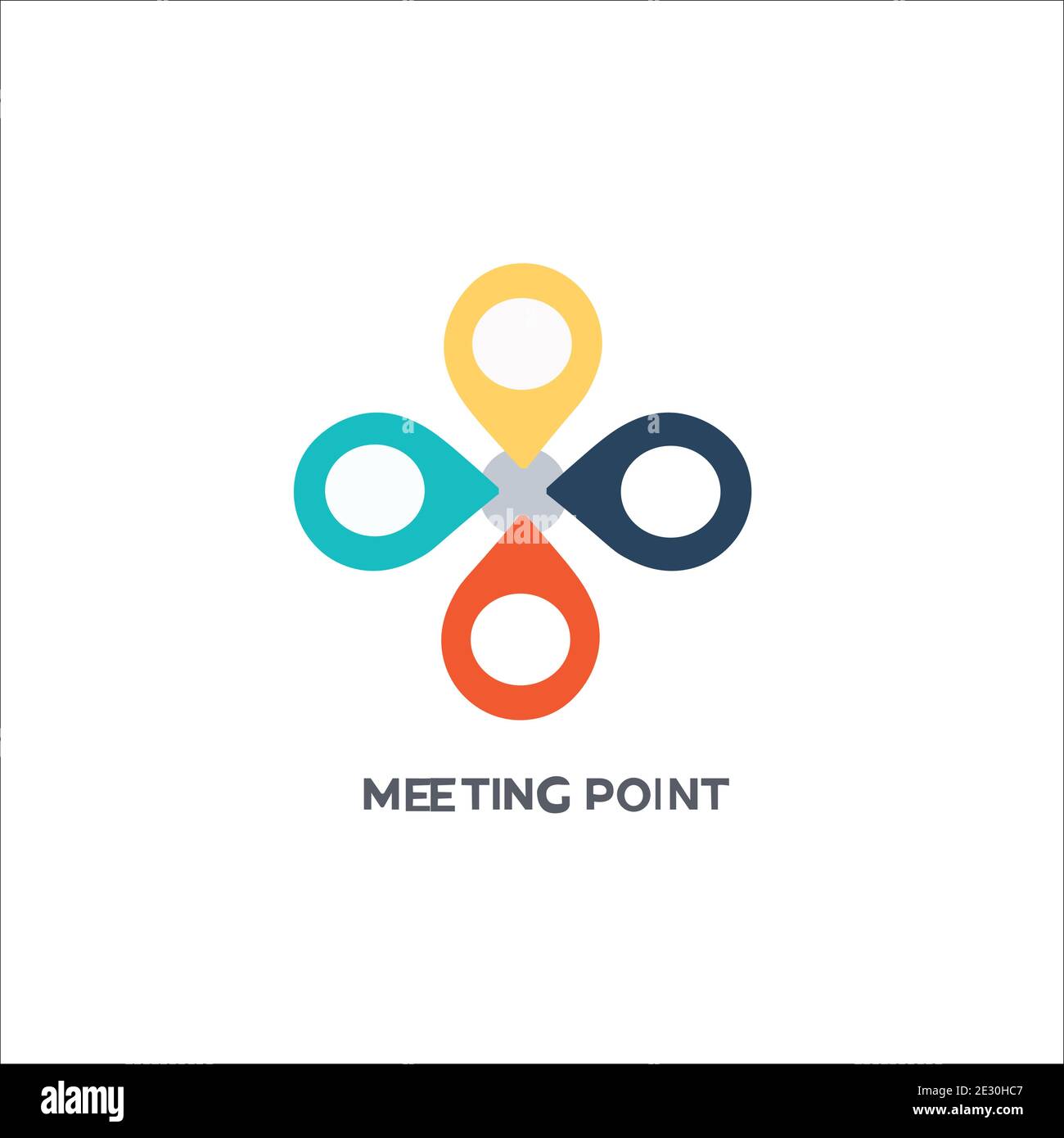 creative meeting point logo vector Stock Vector Image & Art - Alamy