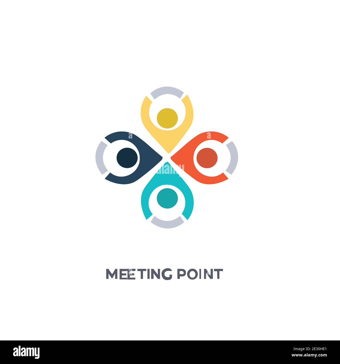 Meeting Point Logo Meeting Point Icon Vector Art, Icons, And Graphics