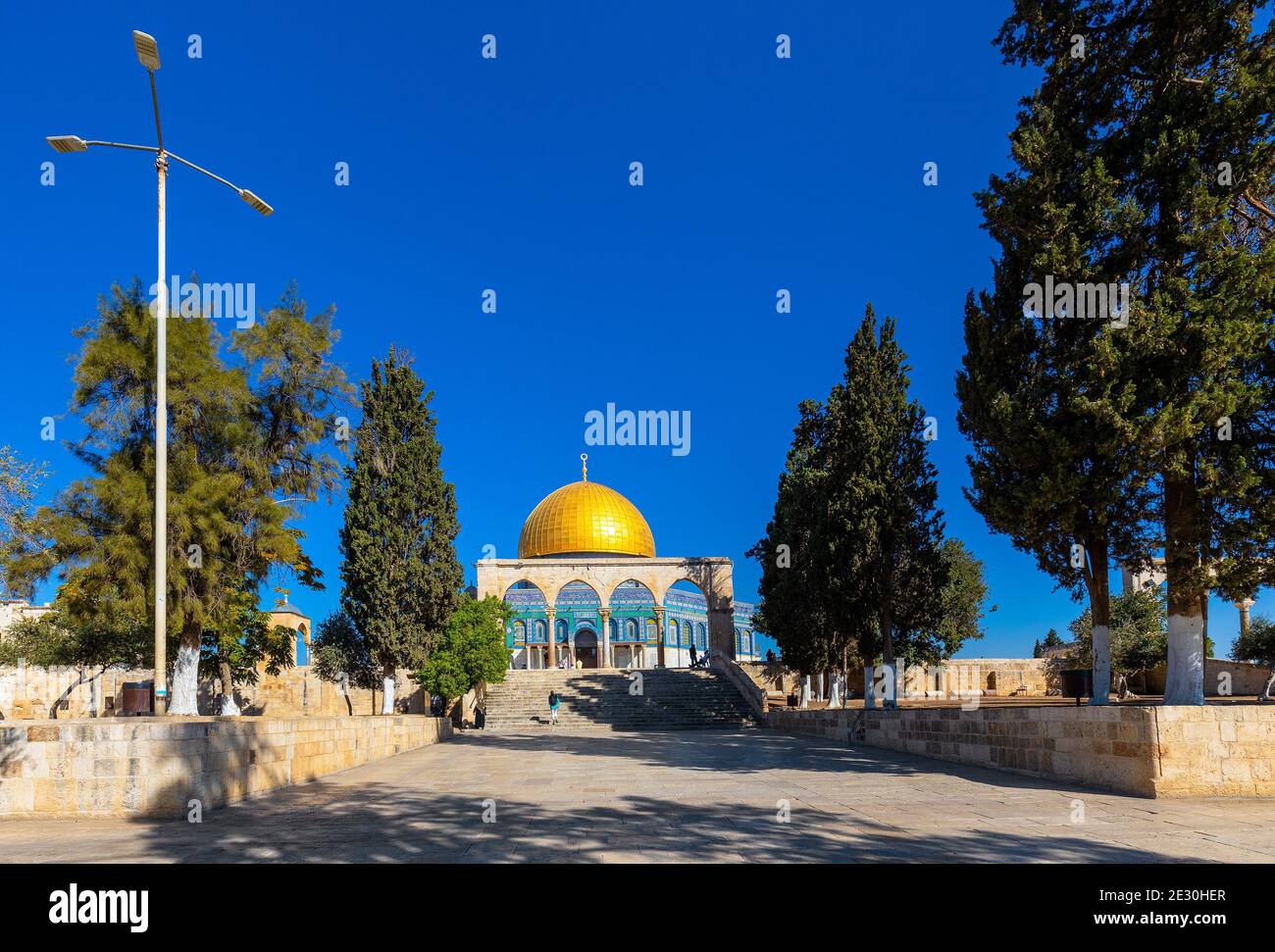Jerusalem, Israel - October 12, 2017: Temple Mount with arches and ...