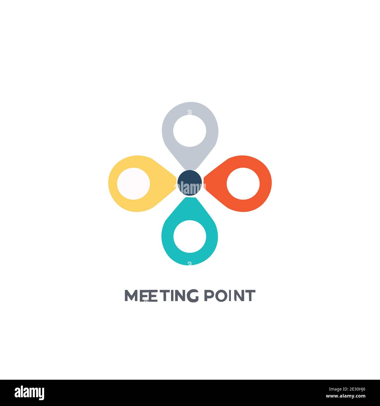 creative meeting point logo vector Stock Vector Image & Art - Alamy