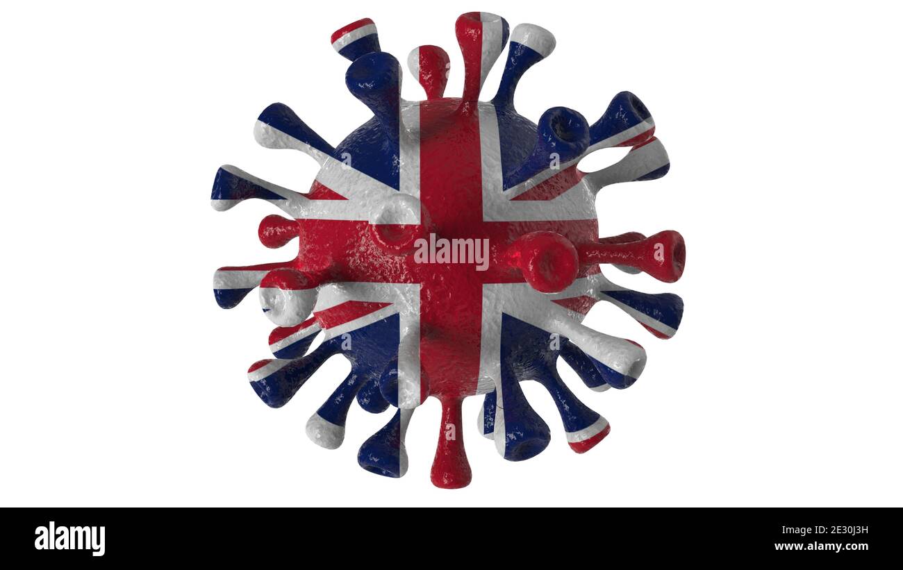 Covid british and england variant isolated on white background, covid ...