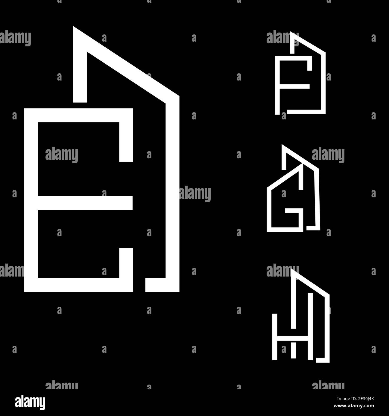 creative minimal logo with letters embeded Stock Vector Image & Art - Alamy