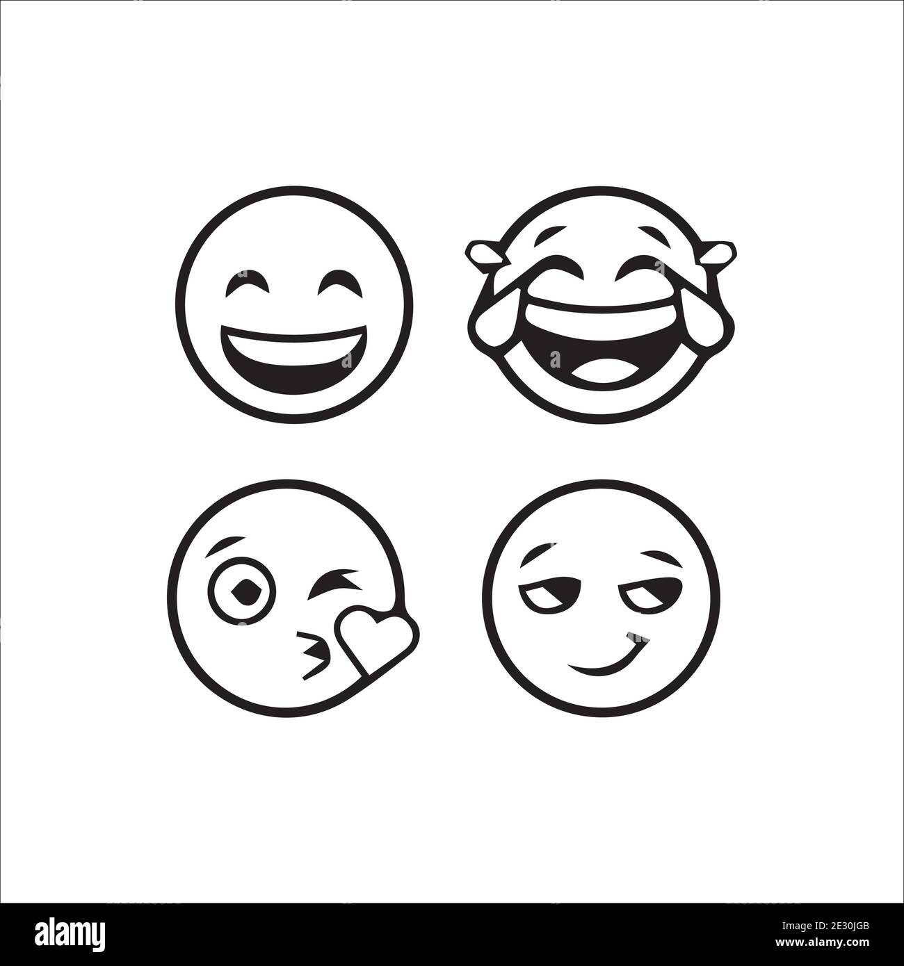 creative emojis set collection Stock Vector Image & Art - Alamy