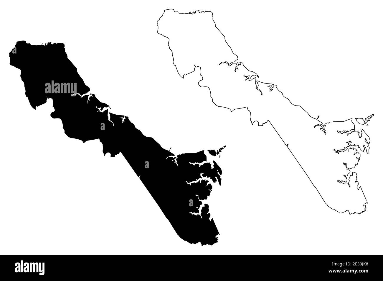 Map of yorktown hi-res stock photography and images - Alamy