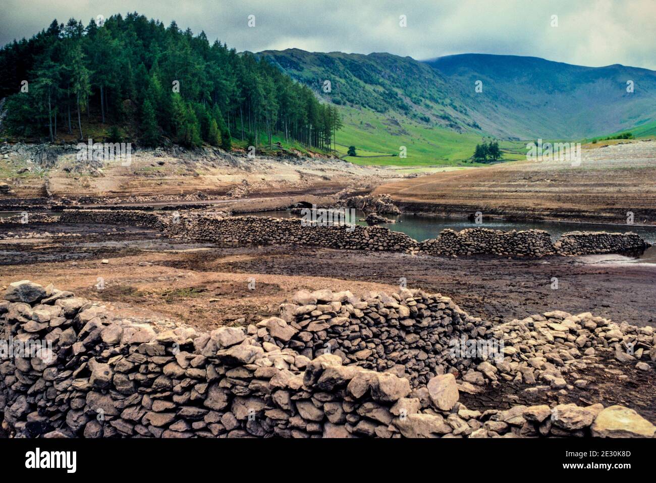 Remains of Mardale Green a village submerged by the Haweswater ...