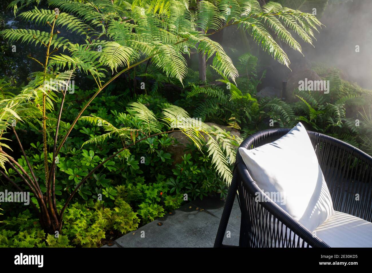 Relaxation green resort cafe and restaurant, stock photo Stock Photo ...