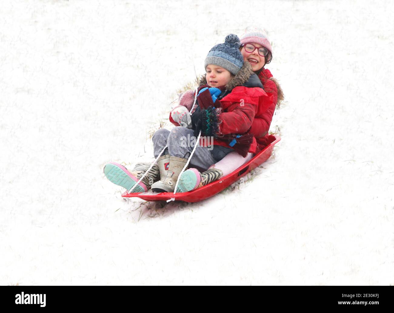 Haverhill, Suffolk UK. 16th January 2021. Ivy Mitchell 5 and Albert ...