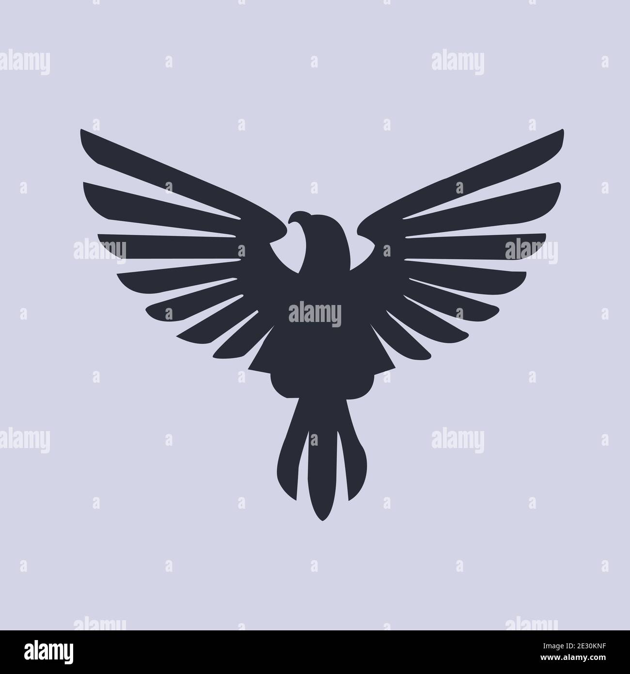 Black Hawk Bird Logo