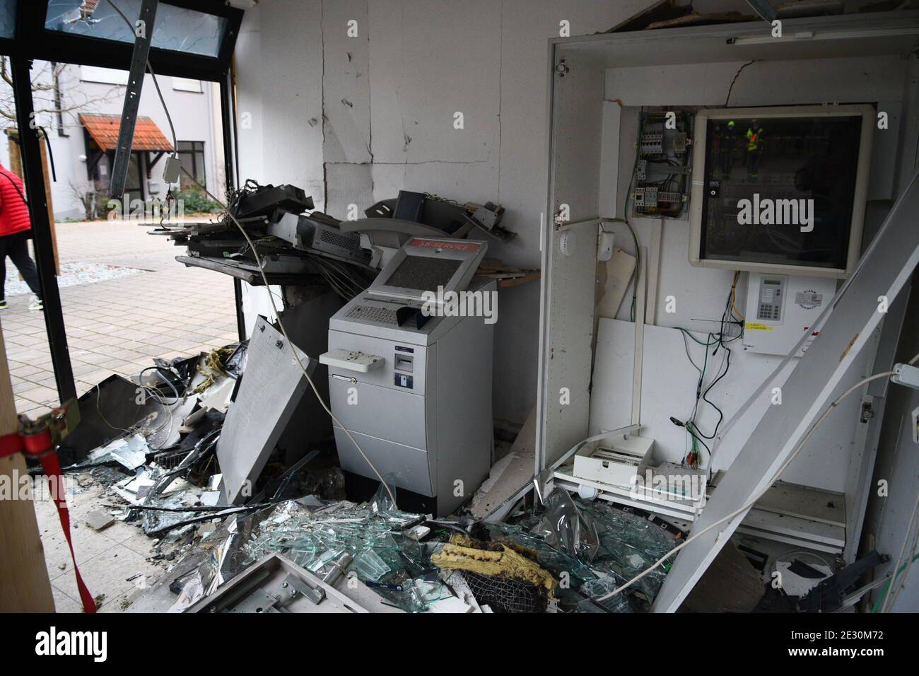 Ladenburg, Germany. 16th Jan, 2021. An ATM in a bank room in Ladenburg ...