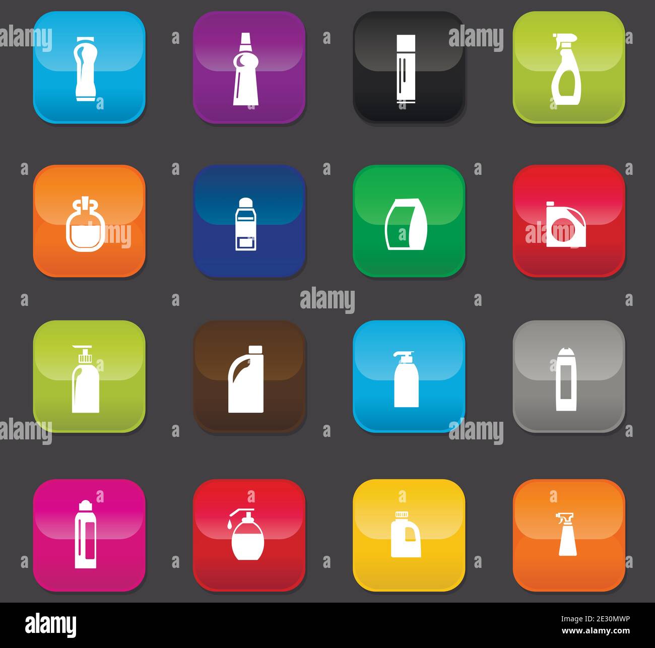 Household chemicals icons set Stock Vector Image & Art - Alamy