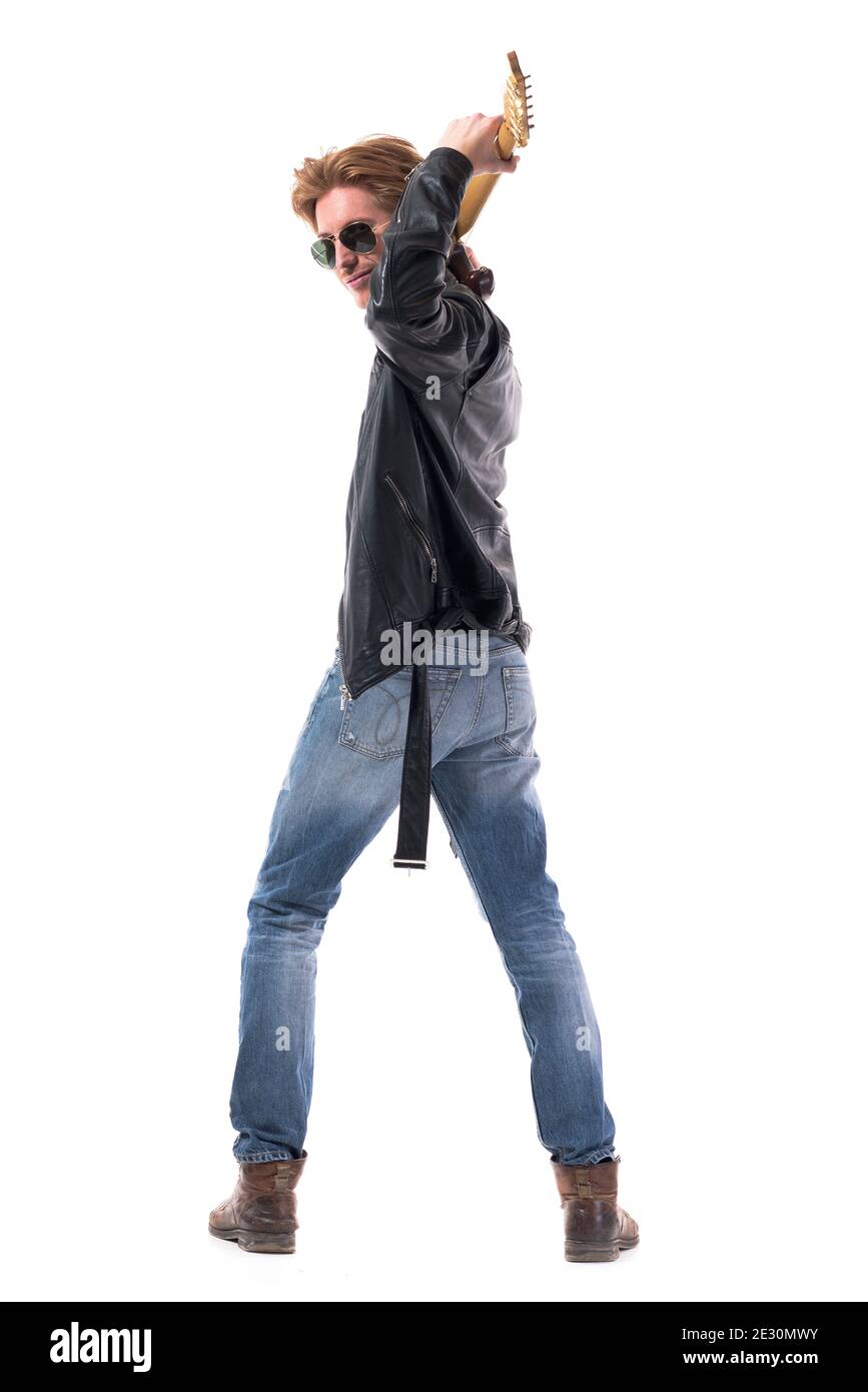 Back view electric guitar isolated hi-res stock photography and images ...