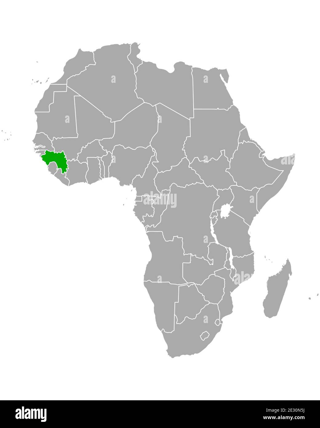 Map of Guinea in Africa Stock Photo - Alamy