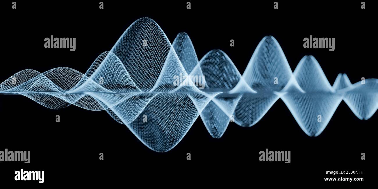 Abstract Wireframe Structure Modern Virtual Grid Background Audio Soundwaves Science Or Data