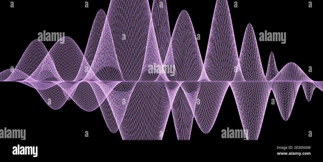 Abstract Wireframe Structure Modern Virtual Grid Background Audio Soundwaves Science Or Data