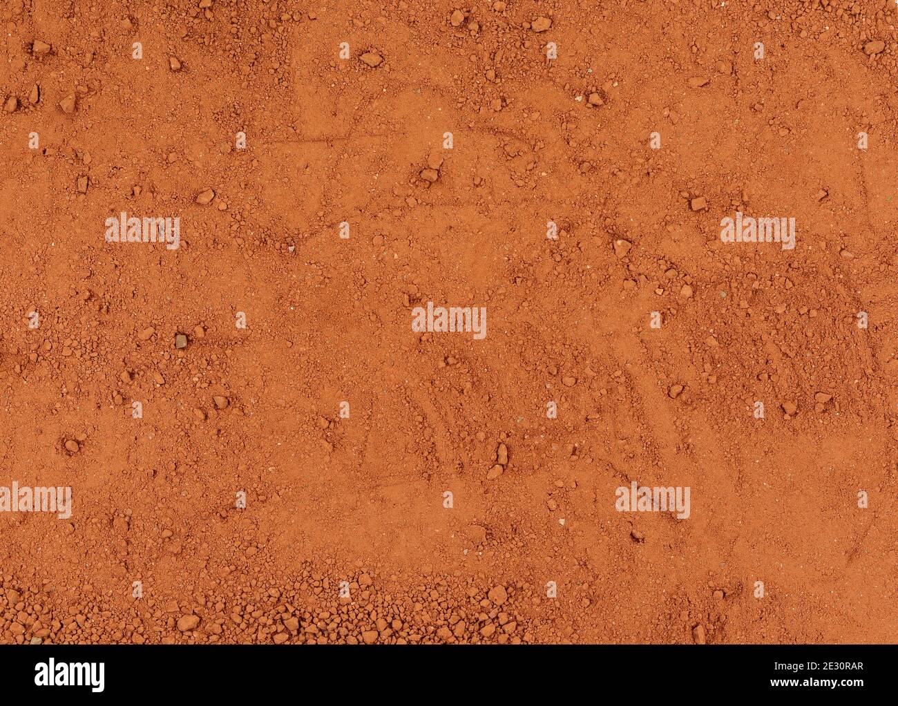 Pile of Red dirt (soil) on white. Heap of Red dry clay isolated on ...