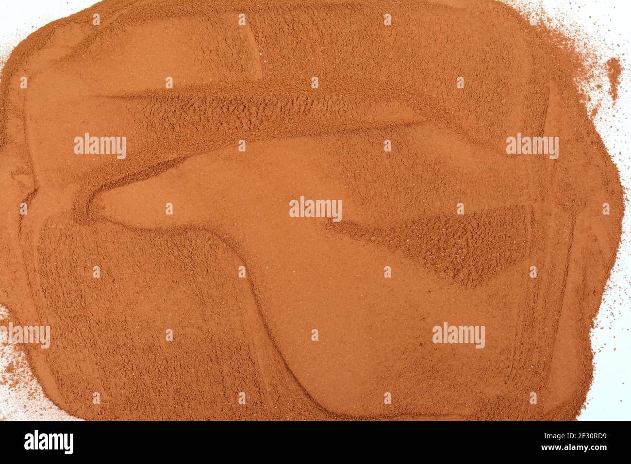 Pile of Red dirt (soil) on white. Heap of Red dry clay isolated on ...