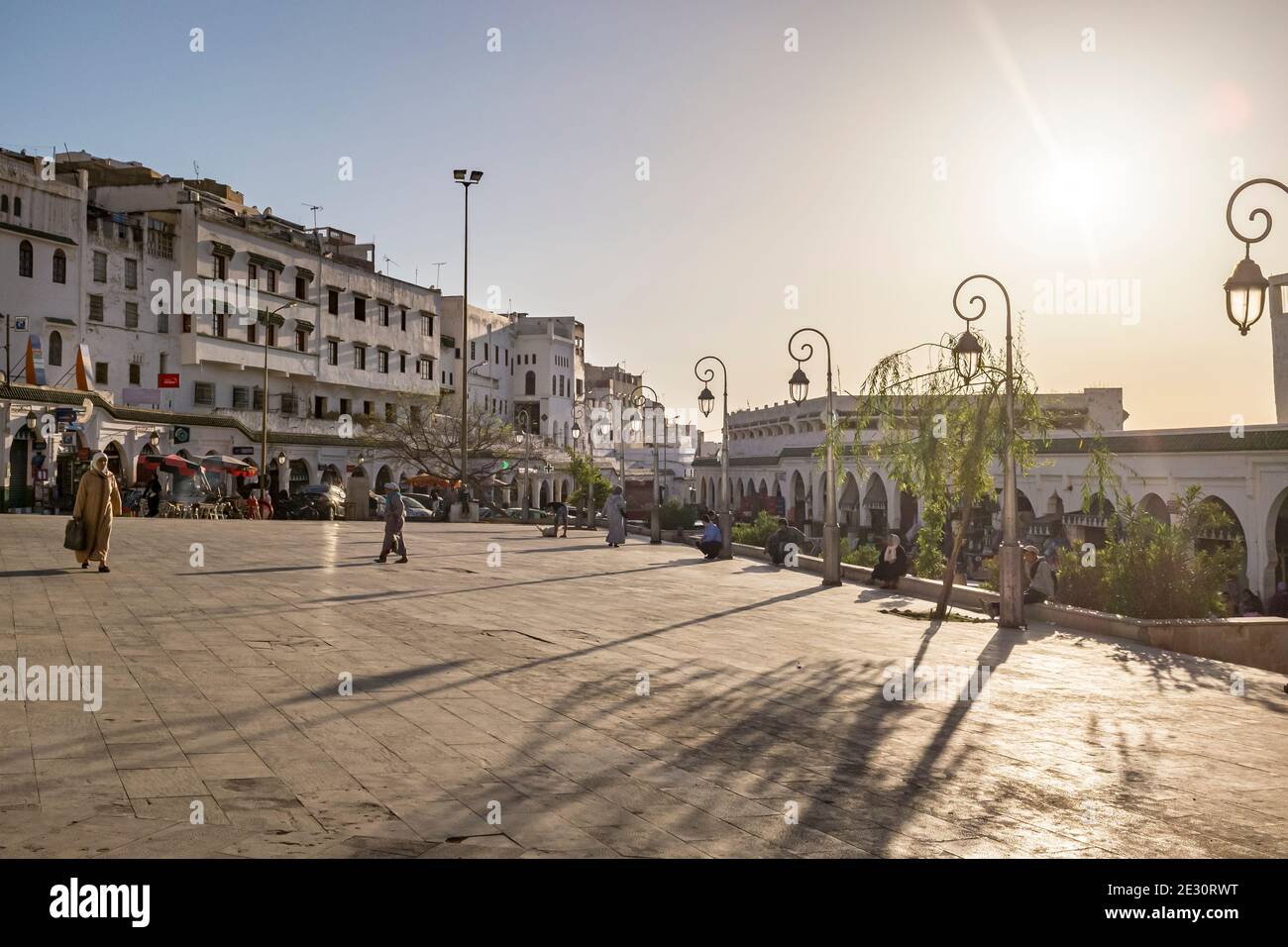 The main square of Morocco's holiest town, Moulay Idriss Stock Photo ...