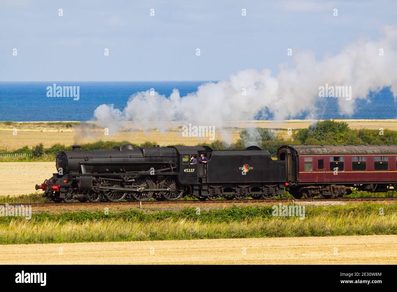 Black Five 45337 steam engine on the North Norfolk Railway Stock Photo ...