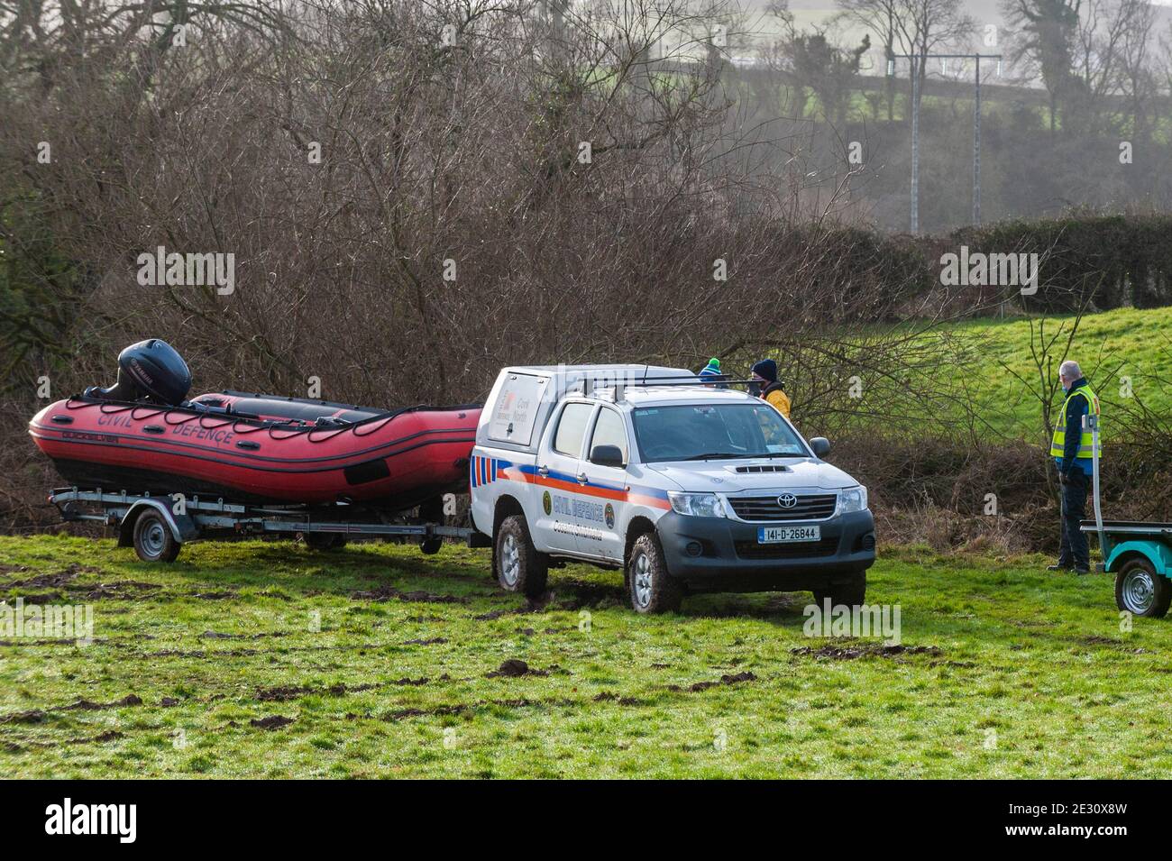 Fermoy, County Cork, Ireland. 16th Jan, 2021. A search for missing ...
