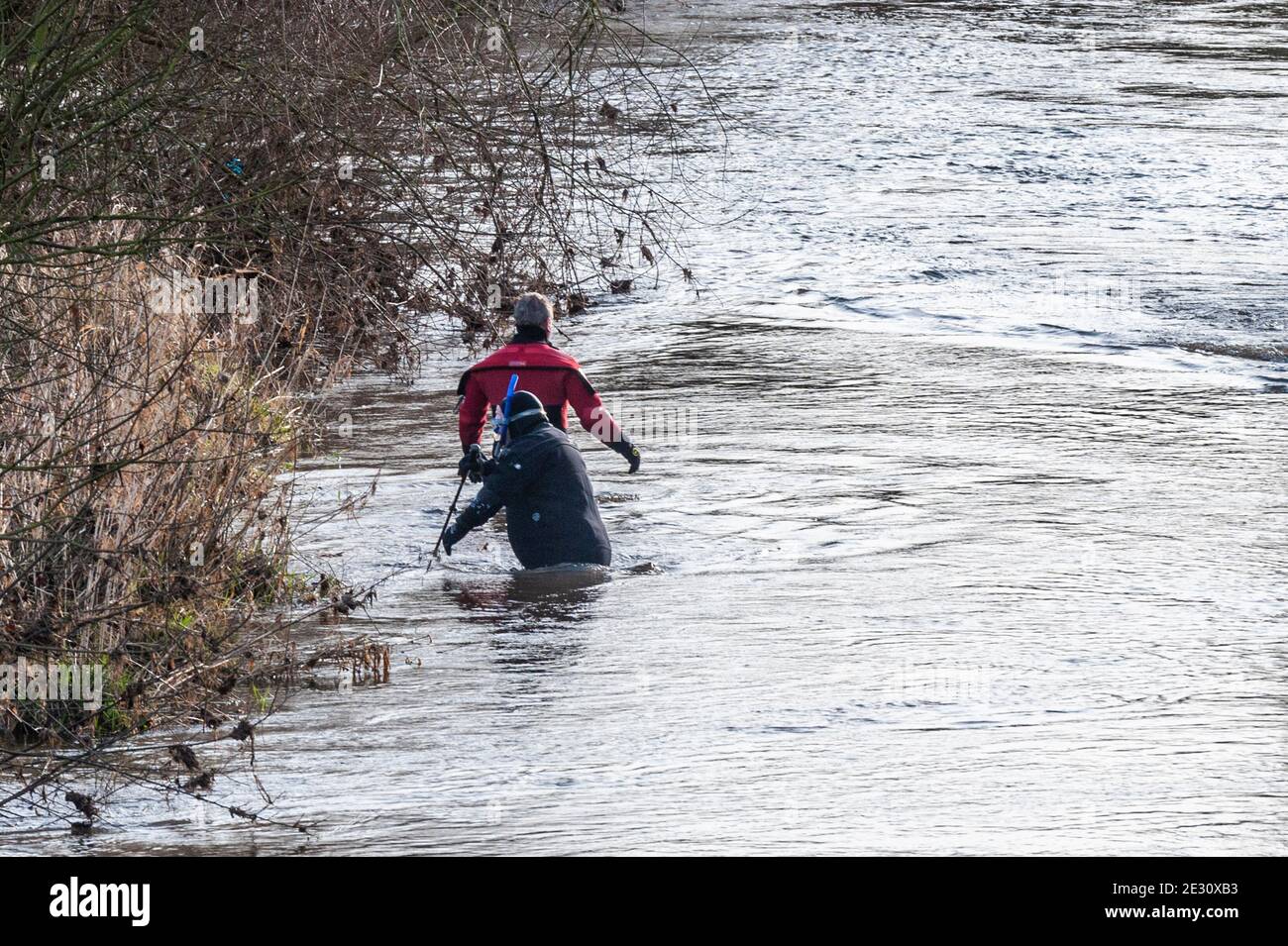 Fermoy, County Cork, Ireland. 16th Jan, 2021. A search for missing ...