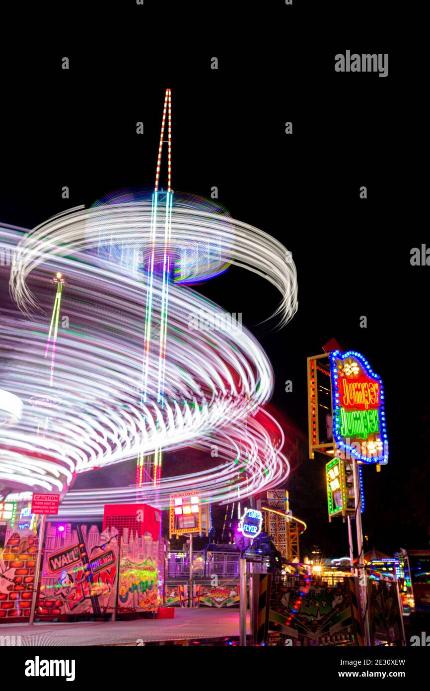 Image from the annual Witney Feast funfair at Witney, Oxfordshire ...