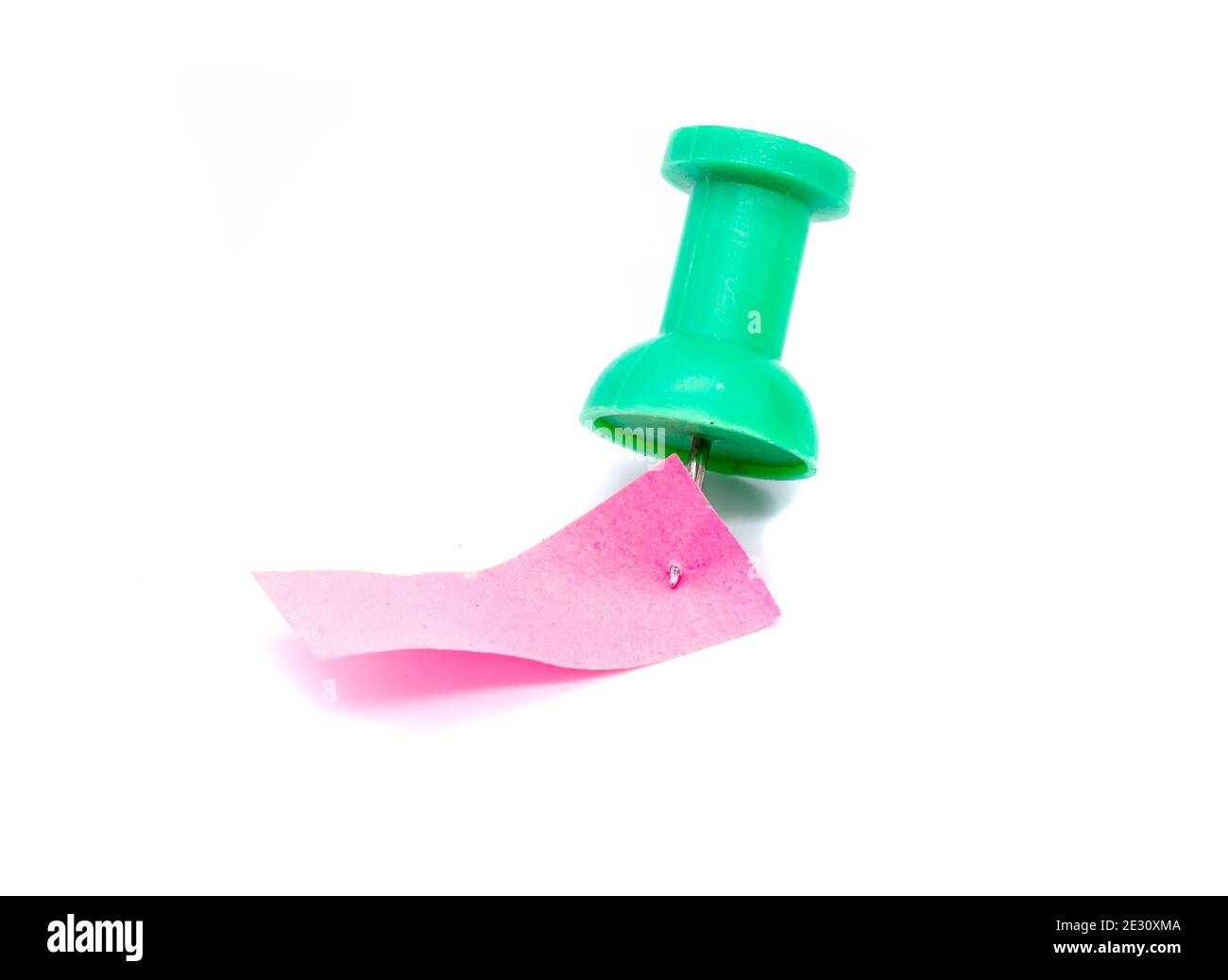 Office needle with sticky note isolated on white background Stock Photo ...