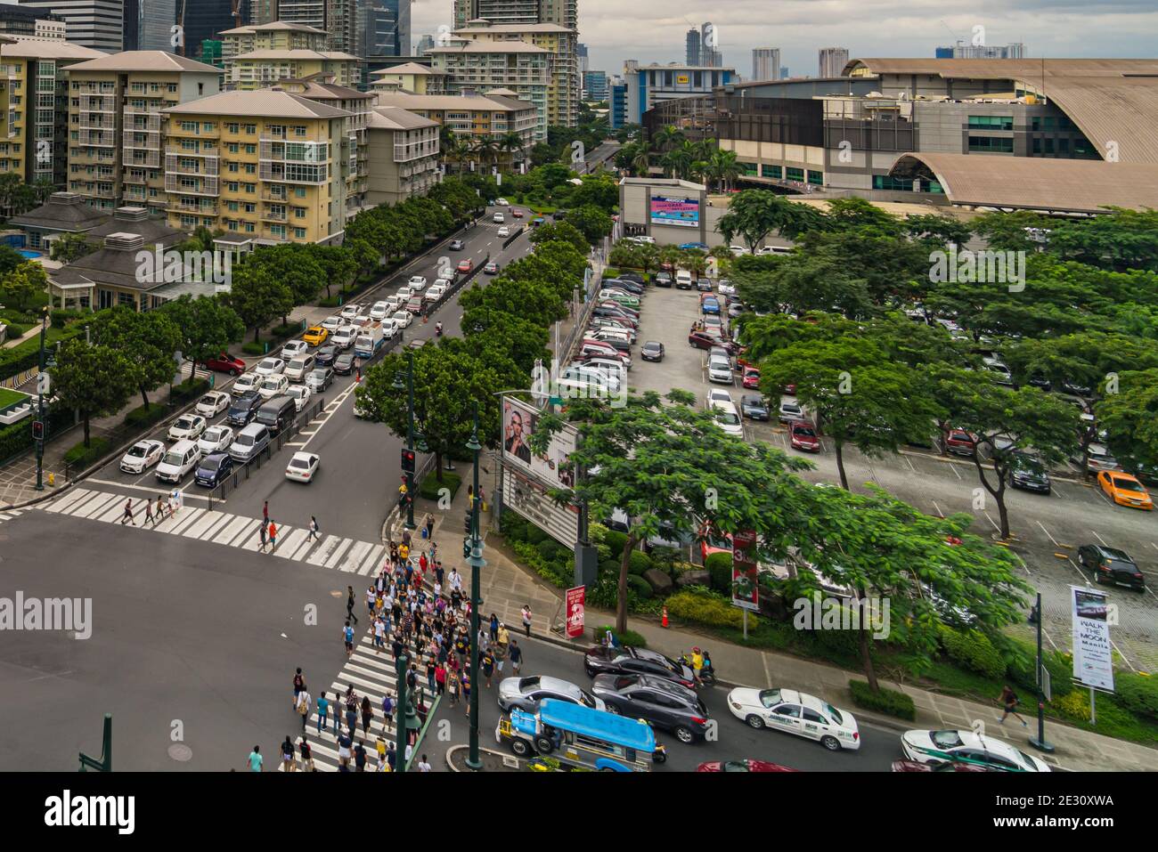 5 August 2018 - BGC, Manila: Traffic jam in financial district in BGC ...