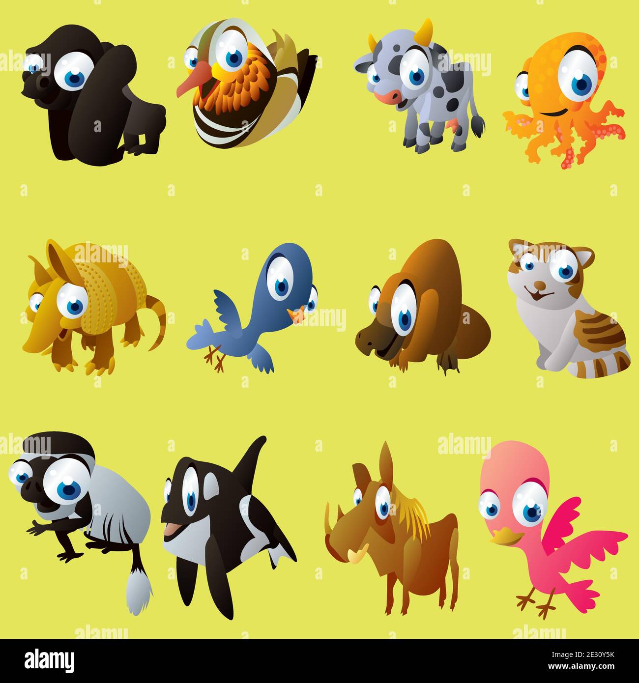 Cute Animals vector design arts Stock Vector Image & Art - Alamy