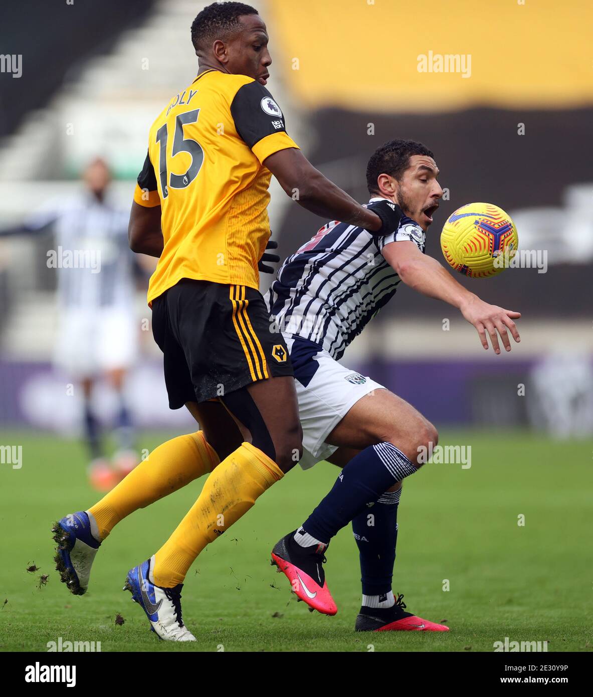 Wolverhampton Wanderers' Willy Boly and West Bromwich Albion's Jake ...