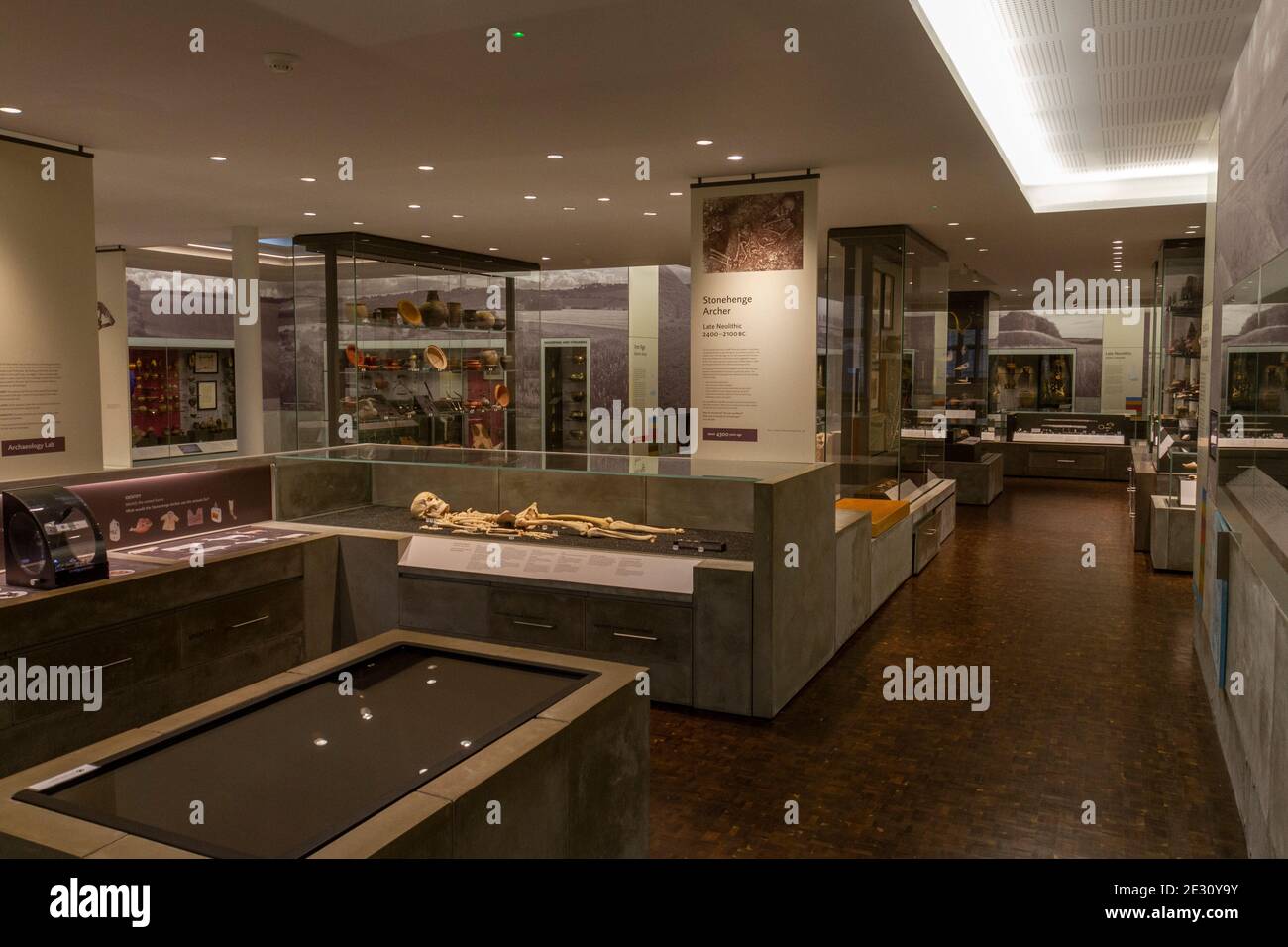 General view across displays in the Wessex Gallery, The Salisbury ...