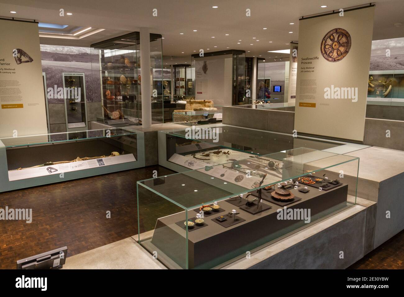 General view across displays in the Wessex Gallery, The Salisbury ...