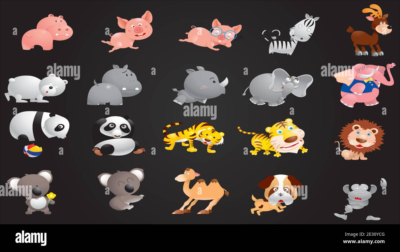 Cute Animals vector design arts Stock Vector Image & Art - Alamy